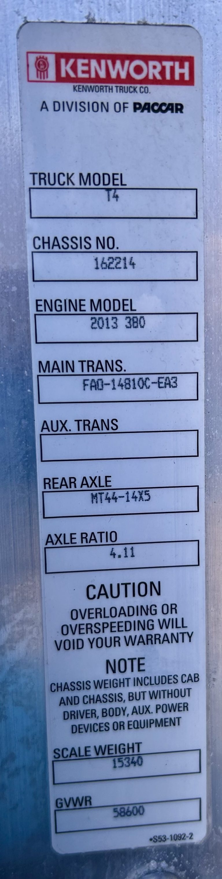 2017 KENWORTH T440 - KWPA